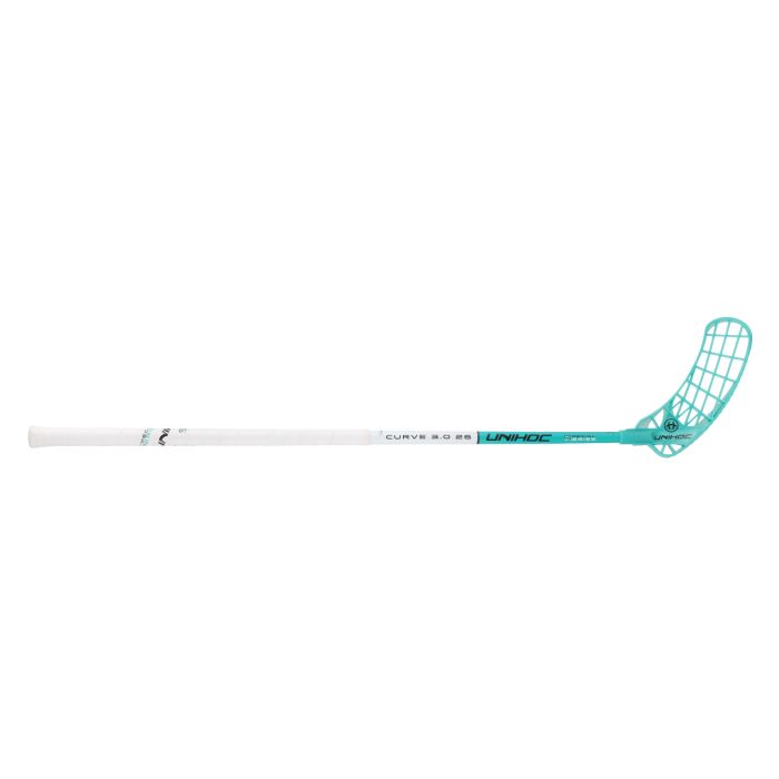 Unihoc ICONIC CURVE 3.0º 26 weiss/türkis 23/24 | Unihockeycenter.ch